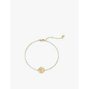 Monica Vinader Mini Initial C Stamp 14ct Yellow- Bracelet - Gold