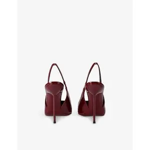 Paris Texas Lidia Sling-back Patent-leather Heeled Courts - Wine