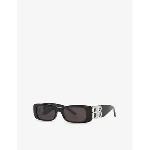 Balenciaga Bb0096s Dynasty Rectangle-frame Sunglasses