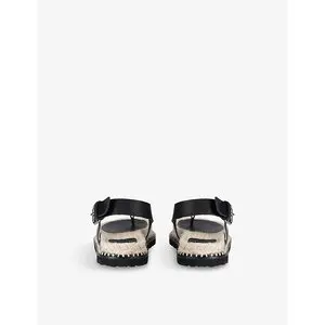 CastaÑer Tokio Leather Thong Sandals - Black