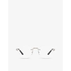 CARTIER Ct0478o Rectangle-frame Optical Glasses - Silver