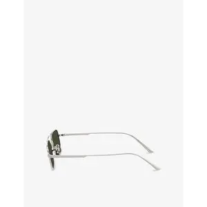 Oliver Spencer Angular-frame Steel Sunglasses