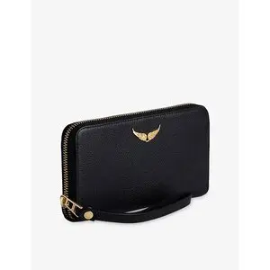 Zadig&Voltaire Compagnon Leather Wallet - Black Gold