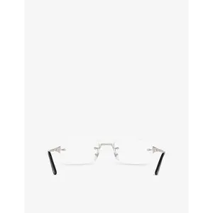 CARTIER Rectangle-frame Metal Optical Glasses