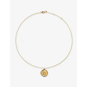 Monica Vinader Initial Stamp Necklace - Gold