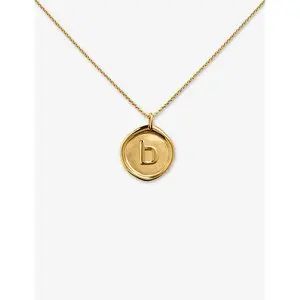 Monica Vinader Initial Stamp Necklace - Gold