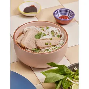 OUR PLACE Contrast-rim Ceramic Soup Bowls Set Of Four