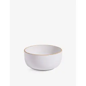 OUR PLACE Contrast-rim Ceramic Soup Bowls Set Of Four - Steam