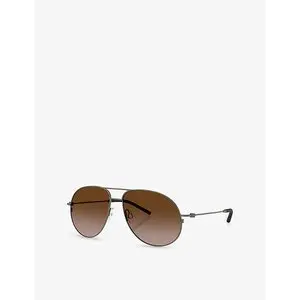 Moncler Flyze Pilot-frame Sunglasses - Grey