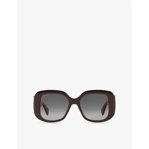 CARTIER Panthère-c Square-frame Sunglasses - Red