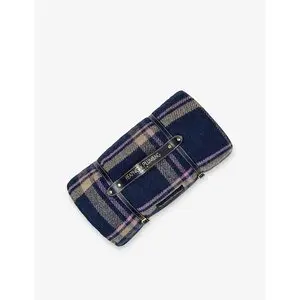 HEATING & PLUMBING LONDON Checked Waterproof Wool Picnic Blanket 183cm X 145cm