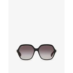 CARTIER Square-frame Acetate Sunglasses - Black