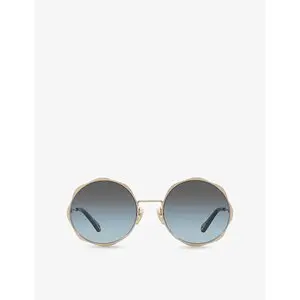 Chloé Ch0184s Round-frame Sunglasses - Gold