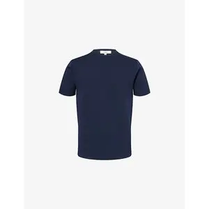 ARNE Essential Luxe Crewneck Stretch-cotton Blend T-shirt - Navy