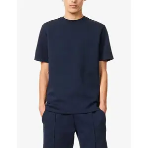 ARNE Essential Luxe Crewneck Stretch-cotton Blend T-shirt - Navy