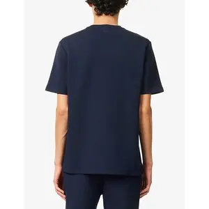 ARNE Essential Luxe Crewneck Stretch-cotton Blend T-shirt - Navy