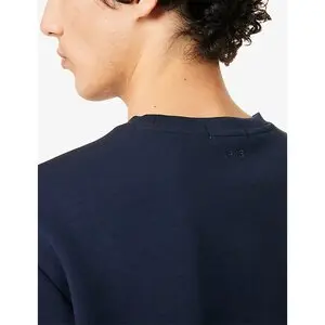 ARNE Essential Luxe Crewneck Stretch-cotton Blend T-shirt - Navy