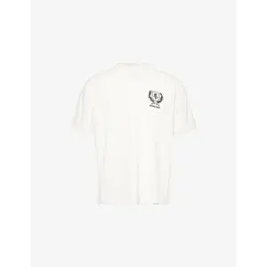 REPRESENT Crest Text-print Cotton T-shirt - Flat White