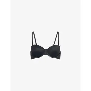 Calvin Klein Balconette Underwire Stretch-woven Bra - Black