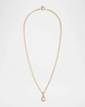 ROXANNE ASSOULIN The Puffy Initial Necklace - Gold