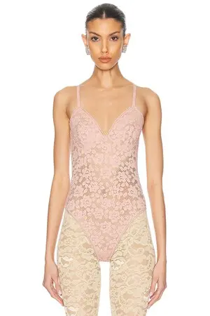Wolford Lace Bodysuit - Powder Pink