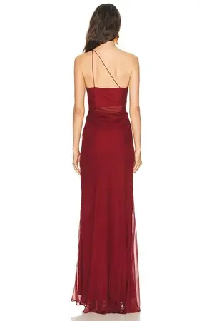 THE SEI Strappy Diaphanous Gown - Brick