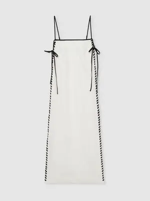 REISS Dakota Linen Midi Dress