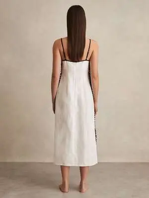 REISS Dakota Linen Midi Dress