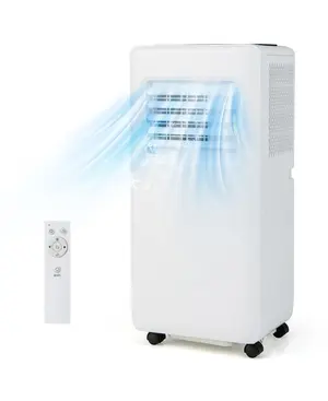 GYMAX Portable Air Conditioner W/ Remote Control 3-in-1 Portable Ac Unit W/ Fan & Dehumidifier - White