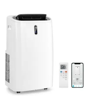 GYMAX 12000 Btu Ashrae Portable Air Conditioner Controlled Wifi Smart App & Remote - White