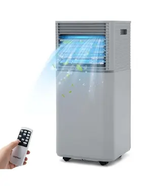 GYMAX 3 In 1 Portable Air Conditioner Ac Unit Air Cooler 8000btu Ashrae 230 Sq.ft - Grey