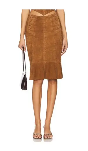 UNDERSTATED LEATHER Handkerchief Leather Skirt