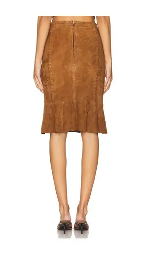 UNDERSTATED LEATHER Handkerchief Leather Skirt