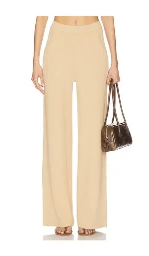 AEXAE Fine Knit Ribbed Straight Leg Pant
