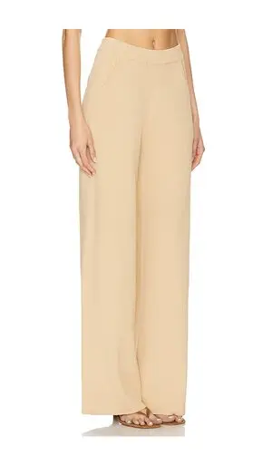 AEXAE Fine Knit Ribbed Straight Leg Pant