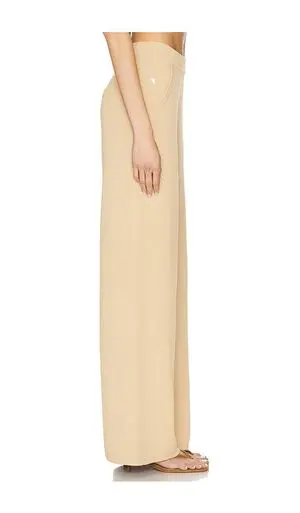 AEXAE Fine Knit Ribbed Straight Leg Pant