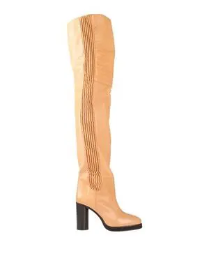 Women's Beige Over Knee Boots