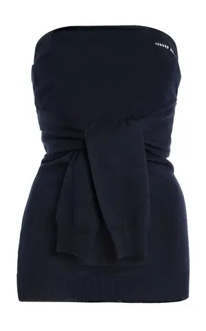 Miu Miu Wool Knitwear With Tie Detailing