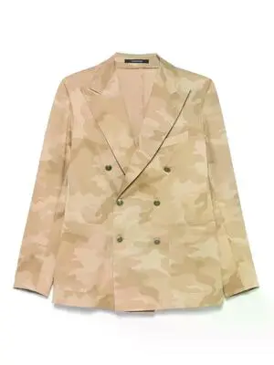 Tagliatore Camouflage-pattern Blazer - Neutrals