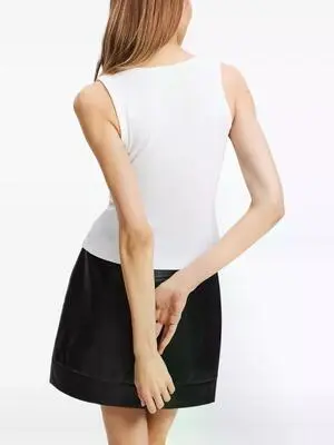 Karl Lagerfeld Ribbed Tank Top - White