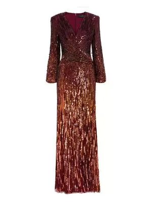 Jenny Packham Cosmos Maxi Dress - Red