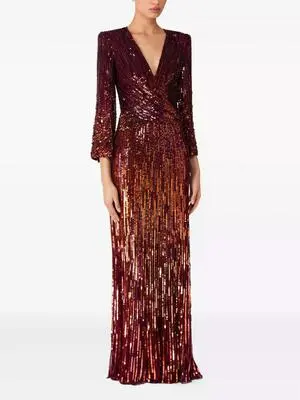 Jenny Packham Cosmos Maxi Dress - Red