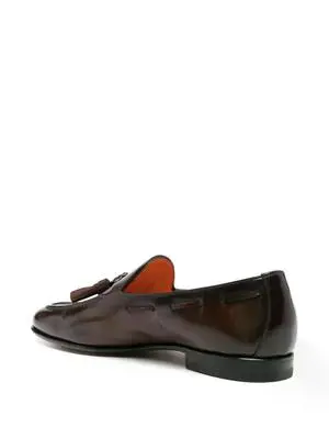 Santoni Leather Loafers - Brown
