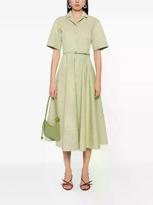 Gucci Gg-jacquard Midi Shirt Dress