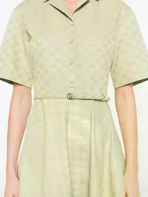 Gucci Gg-jacquard Midi Shirt Dress