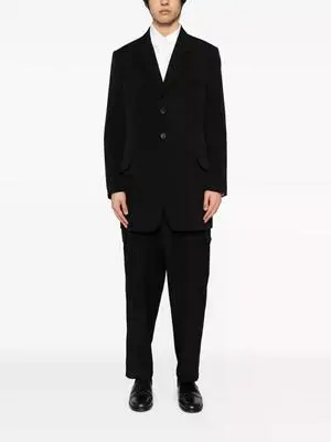 Yohji Yamamoto Wool Gabardine Blazer - Black