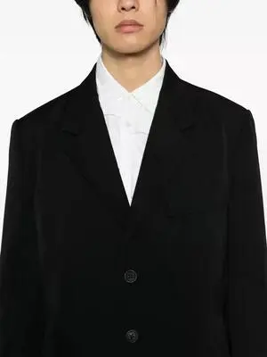 Yohji Yamamoto Wool Gabardine Blazer - Black