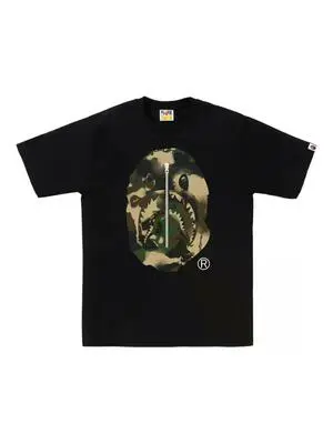 A BATHING APE Camouflage-graphic T-shirt - Black