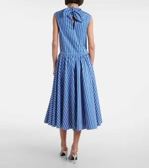 PATOU Striped Cotton Shirt Dress