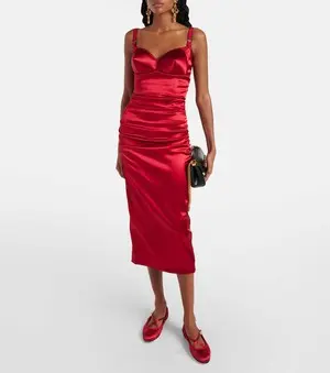 Dolce & Gabbana Dg Satin Ballet Flats - Red